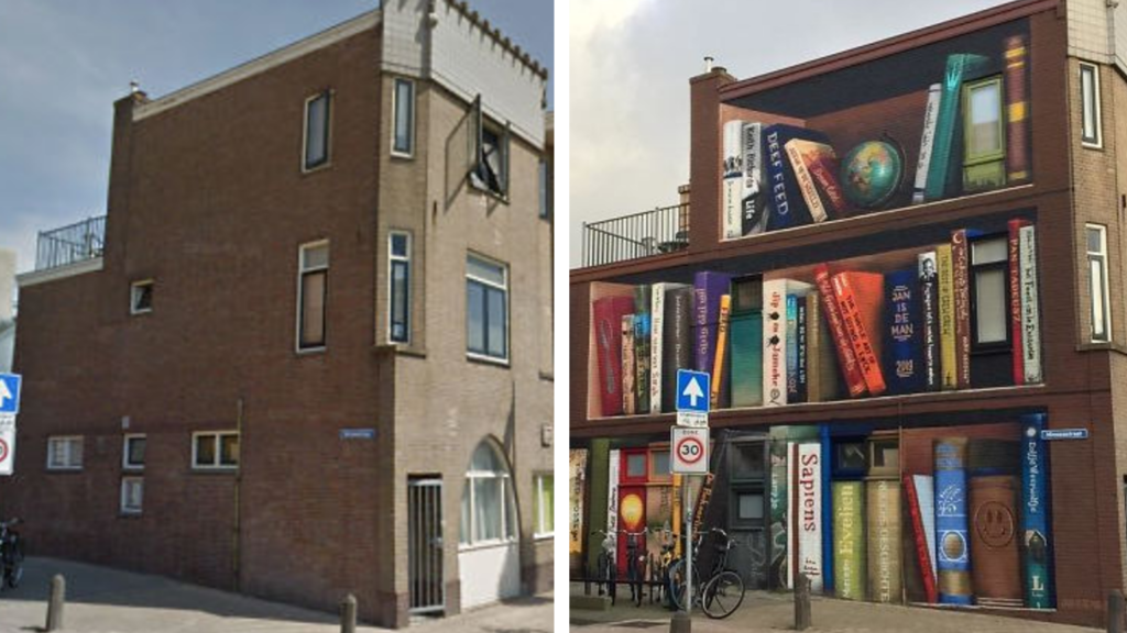 Artists Transform Apartment Buildings into Giant Bookshelves Featuring ...
