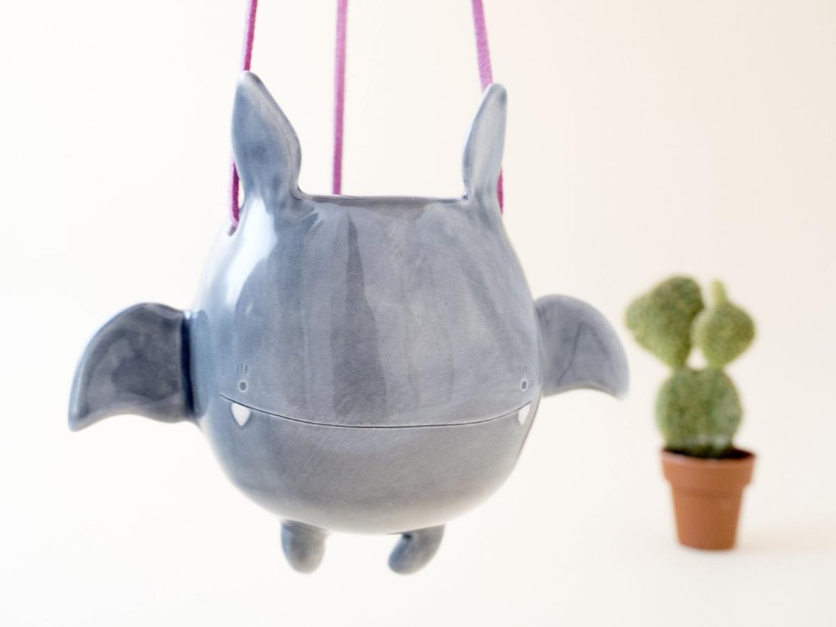 These Ceramic Bat Planters are Perfect for a Spooky-Cute Home