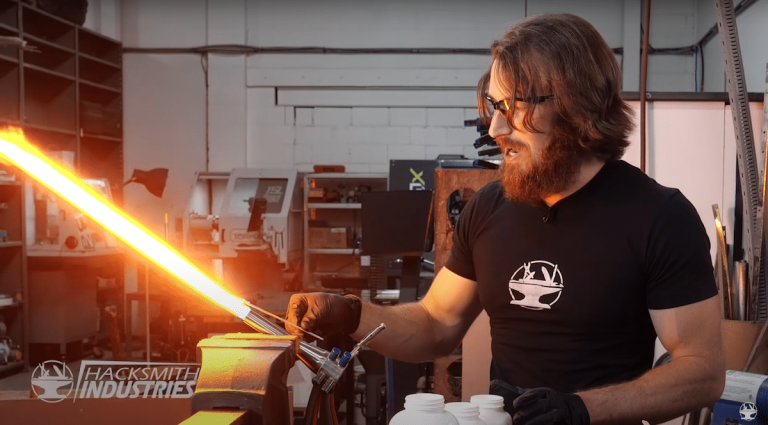 The Hacksmith Built a Real, Working Lightsaber [Kinda]