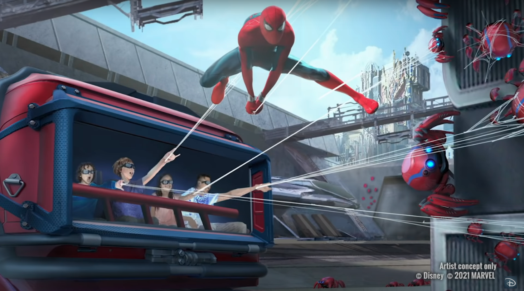 Disneyland Releases Tom Holland Spider-Man Attraction First Look