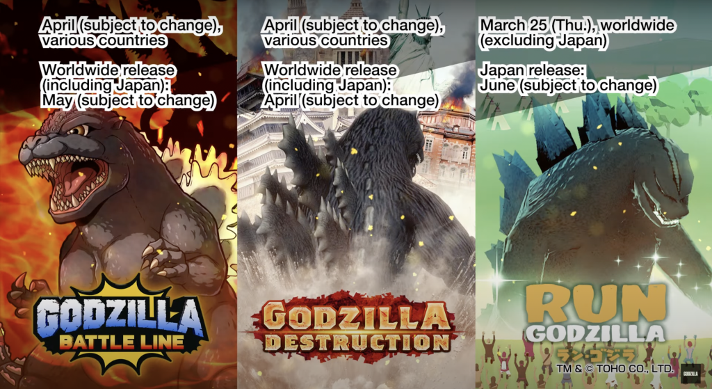 Trio of Free Godzilla Games Stomping onto Mobile from Toho