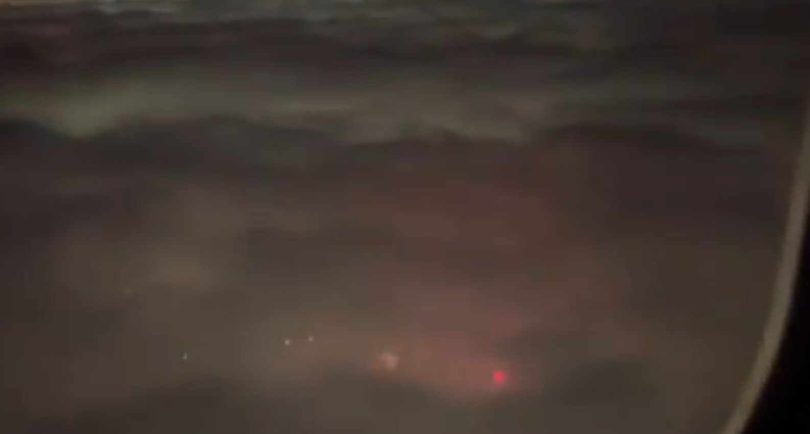 4th of July Fireworks Above Los Angeles from Plane Landing at LAX