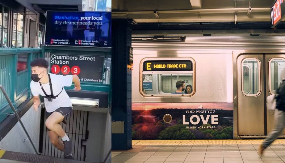 Track Athlete Attempts to Beat NYC Subway to its Next Stop