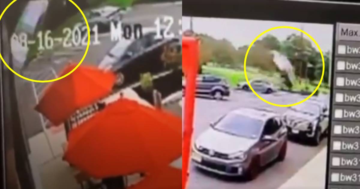 Car Crashes Into Wendy's, Nearly Hitting Family Dining There