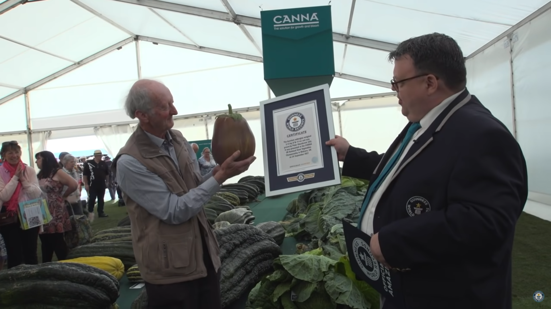 Man Awarded for World's Heaviest Eggplant at 6 lbs 14oz