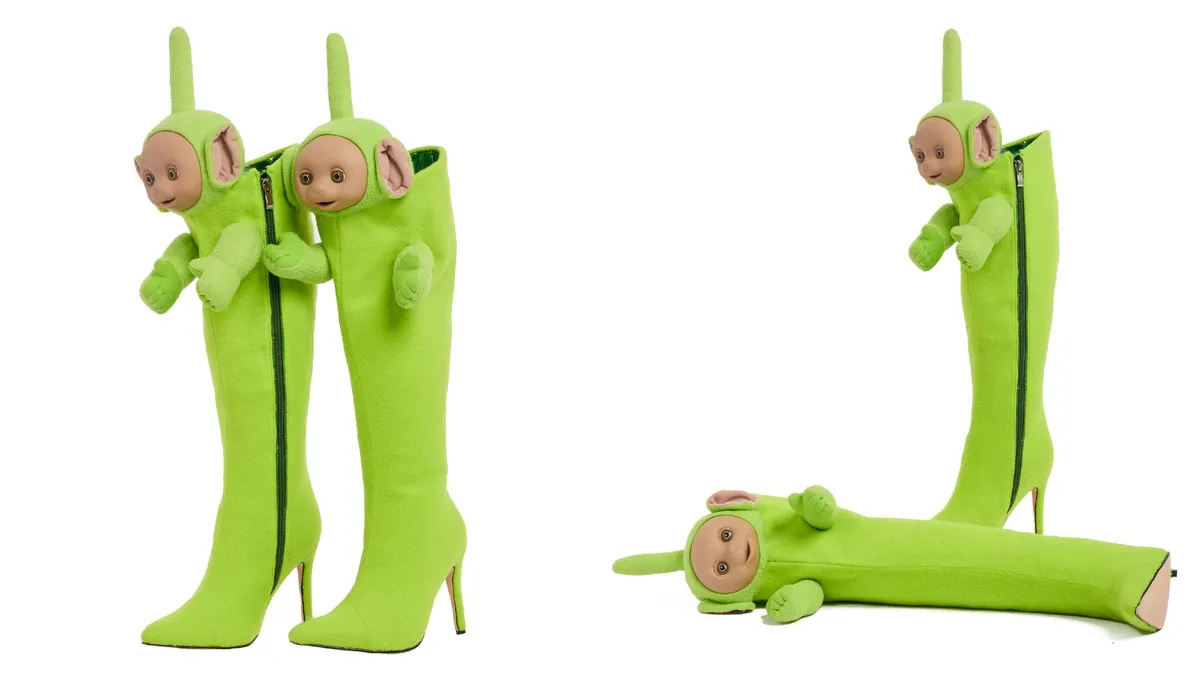 Yes, “Teletubbies” Boots are Very Real (and Very Confusing)
