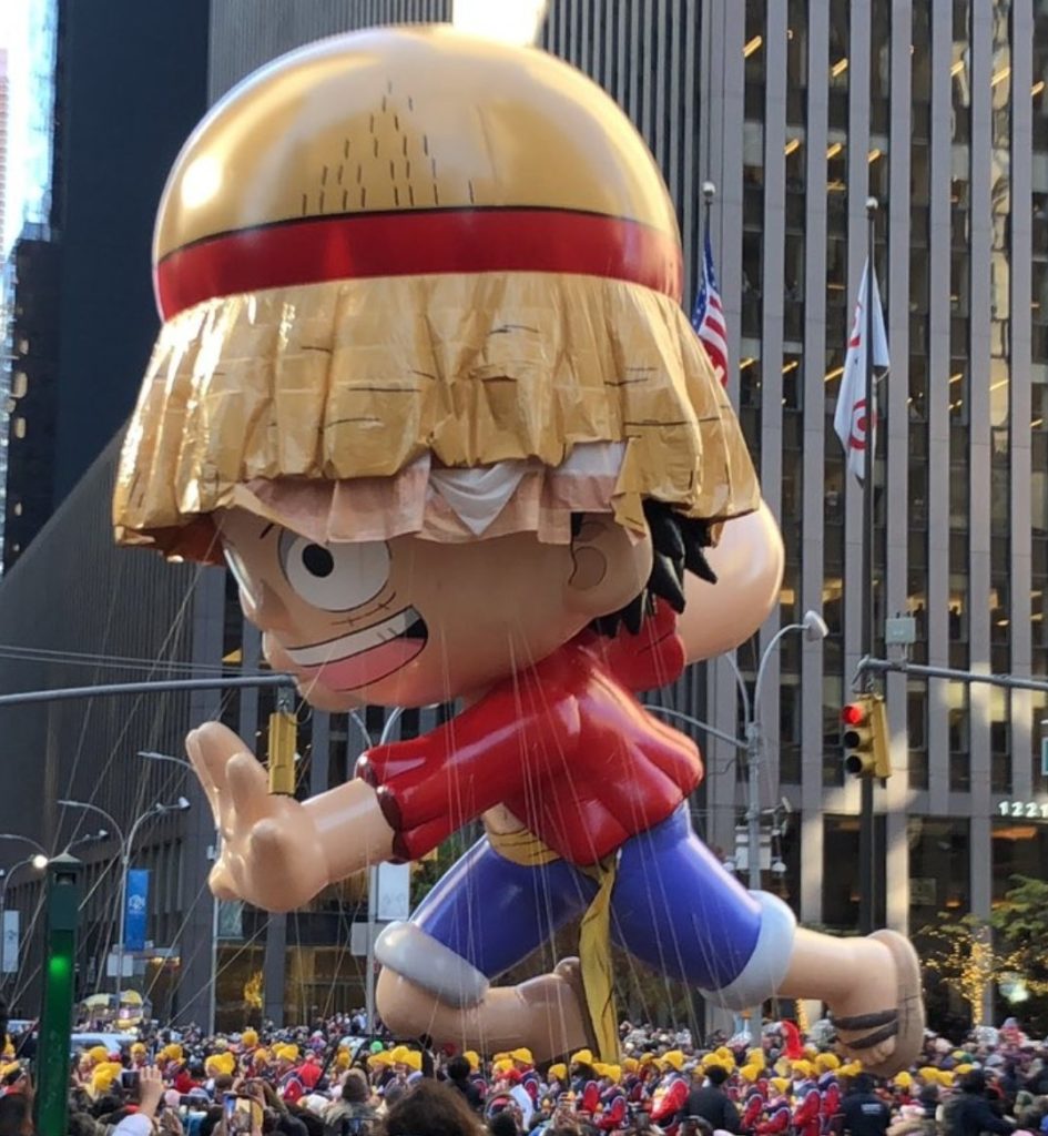 Tree Rips Hole in Luffy "ONE PIECE" Balloon at Macy's Parade