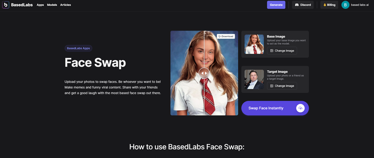 The best online Face Swap Tool and how to use it