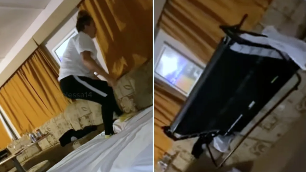 Daily Laugh: Woman Gets Eaten Alive by Fold Out Bed (Video) Daily Laugh: Woman Gets Eaten Alive by Fold Out Bed (Video)