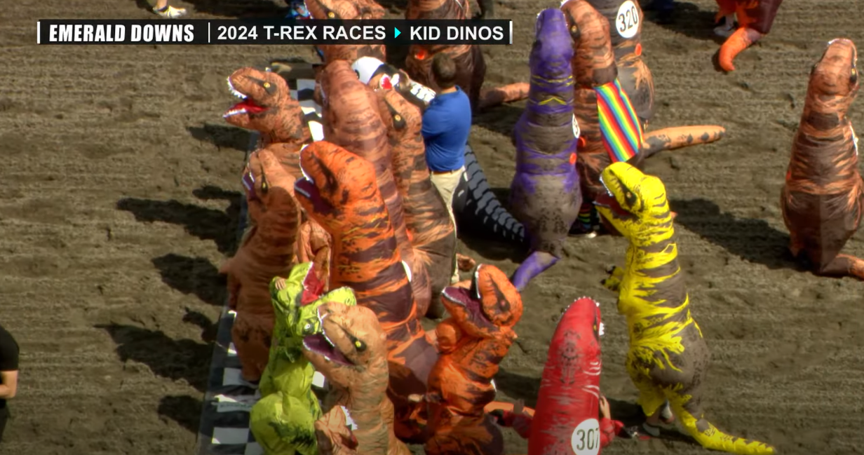 7th Annual Inflatable T-Rex Race had Over 200 Racers!