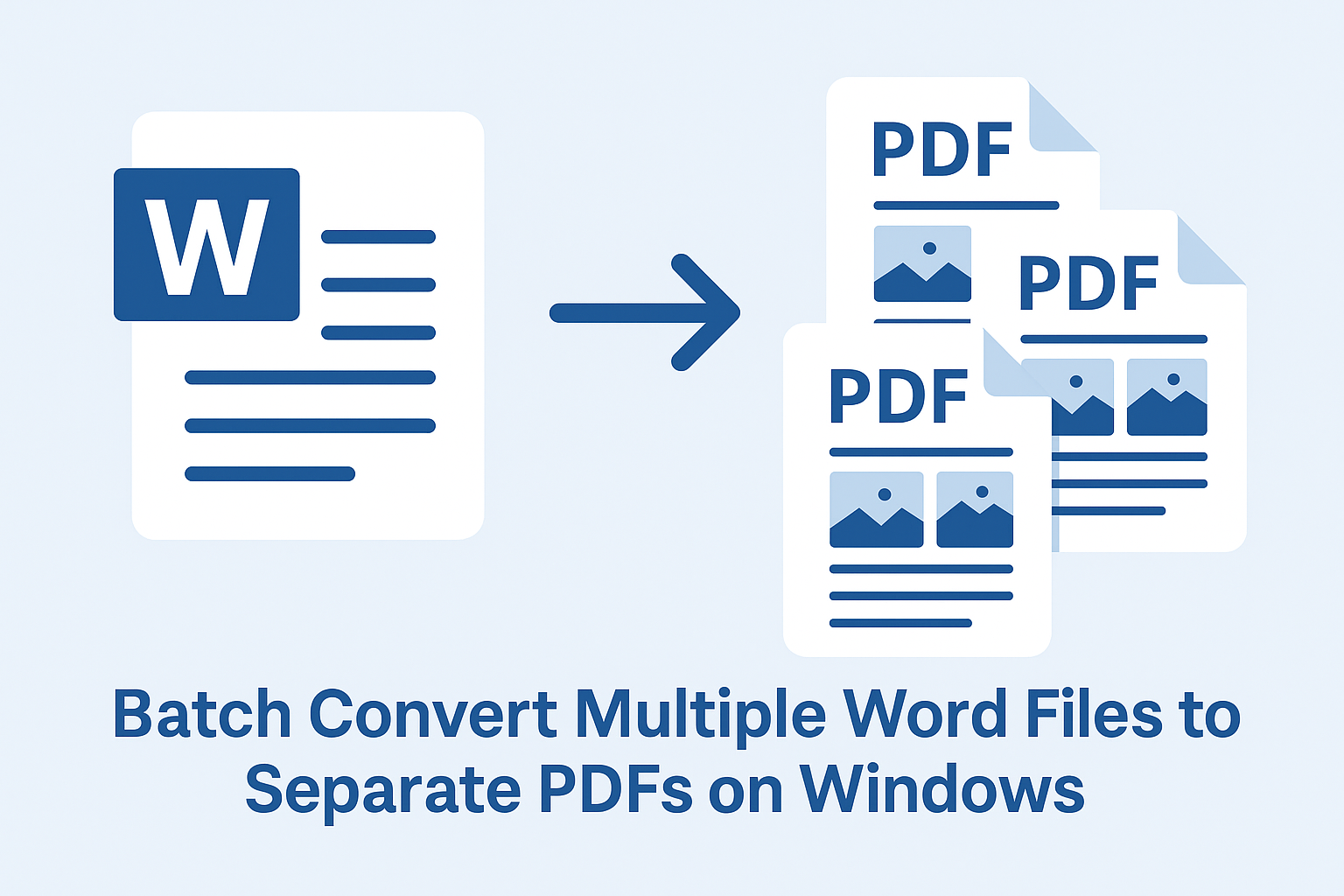 Batch Convert Multiple Word Files to Separate PDFs on Windows