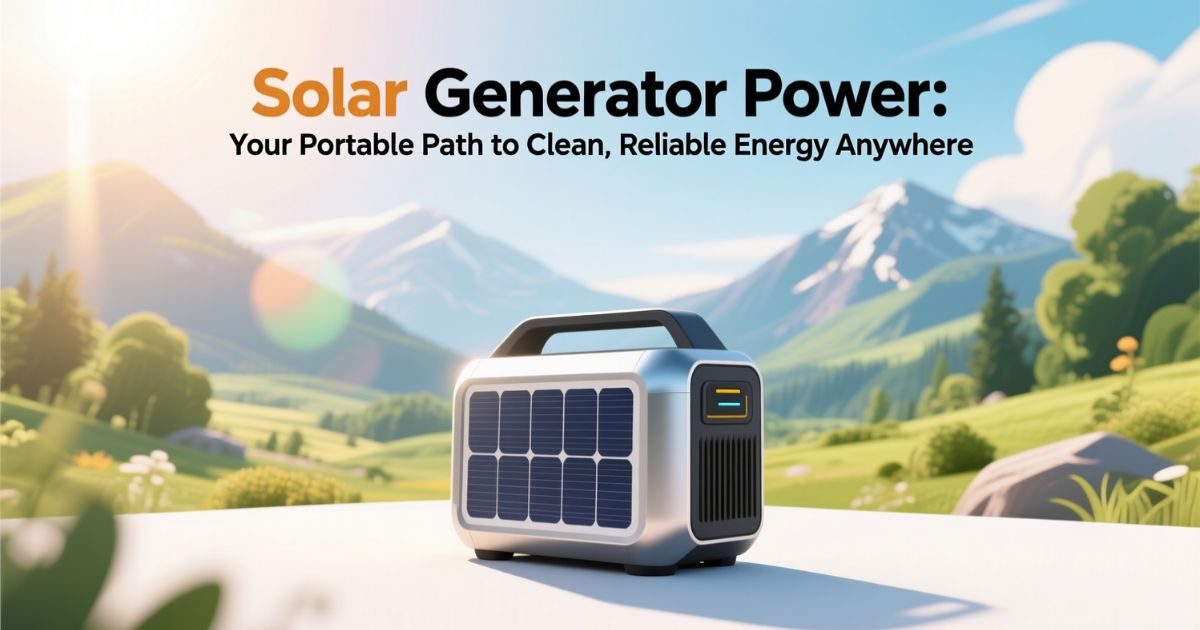 Solar Generator Power: Your Portable Path to Clean, Reliable Energy ...
