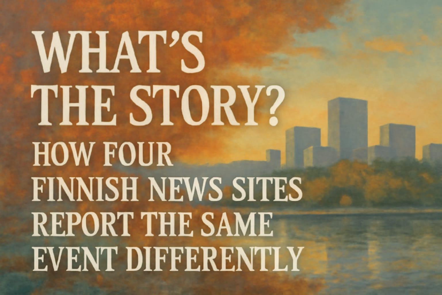 What’s the Story? How Four Finnish News Sites Report the Same Event ...