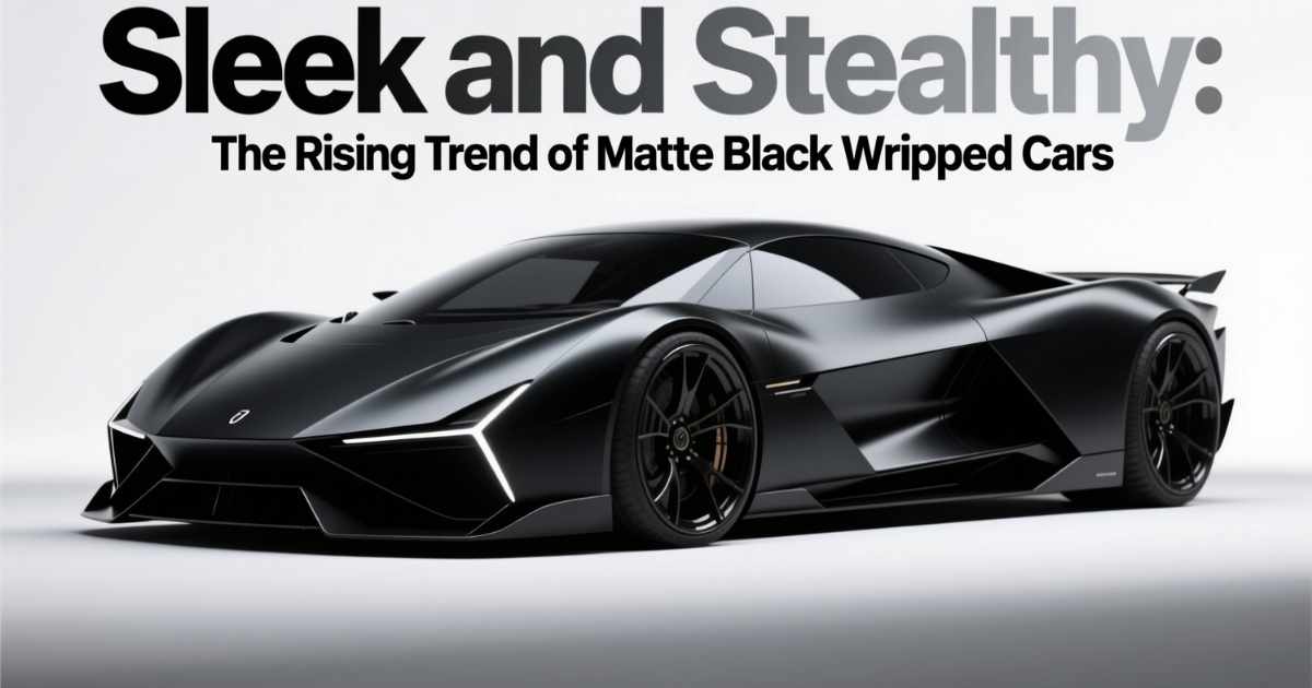 Sleek and Stealthy: The Rising Trend of Matte Black Wrapped Cars