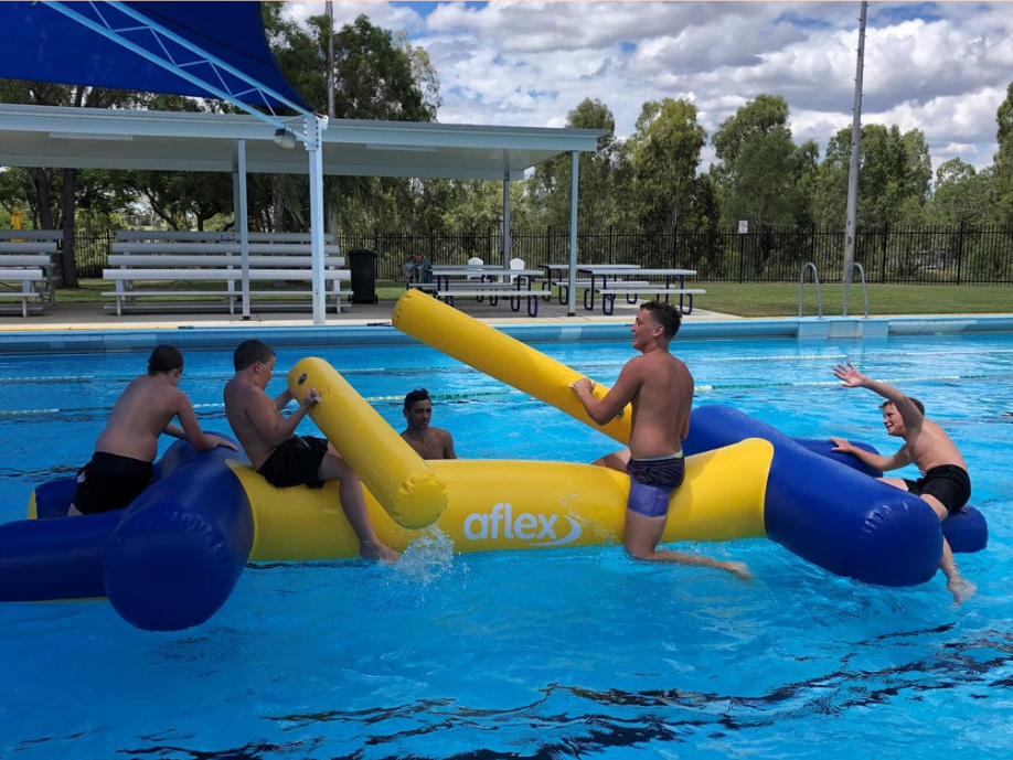 The Blue and Yellow Log Roller: Your Pool's Next Big Splash