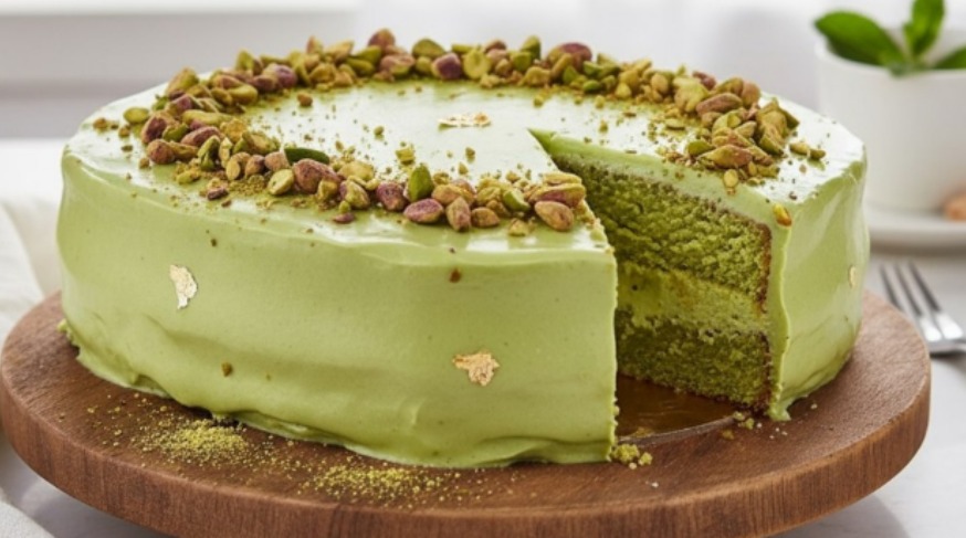 Green pista cake recipe