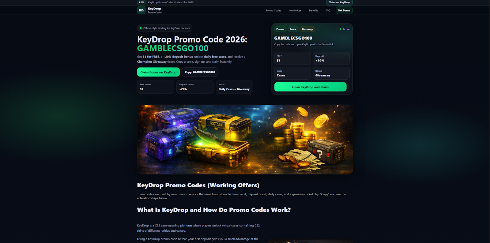 Keydroppromocode.com - KeyDrop Promo Codes, Bonuses & Golden Codes ...