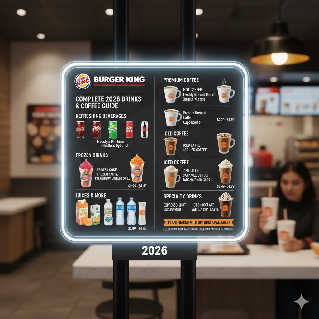 Burger King Drinks and Coffee Menu: Complete 2026 Guide