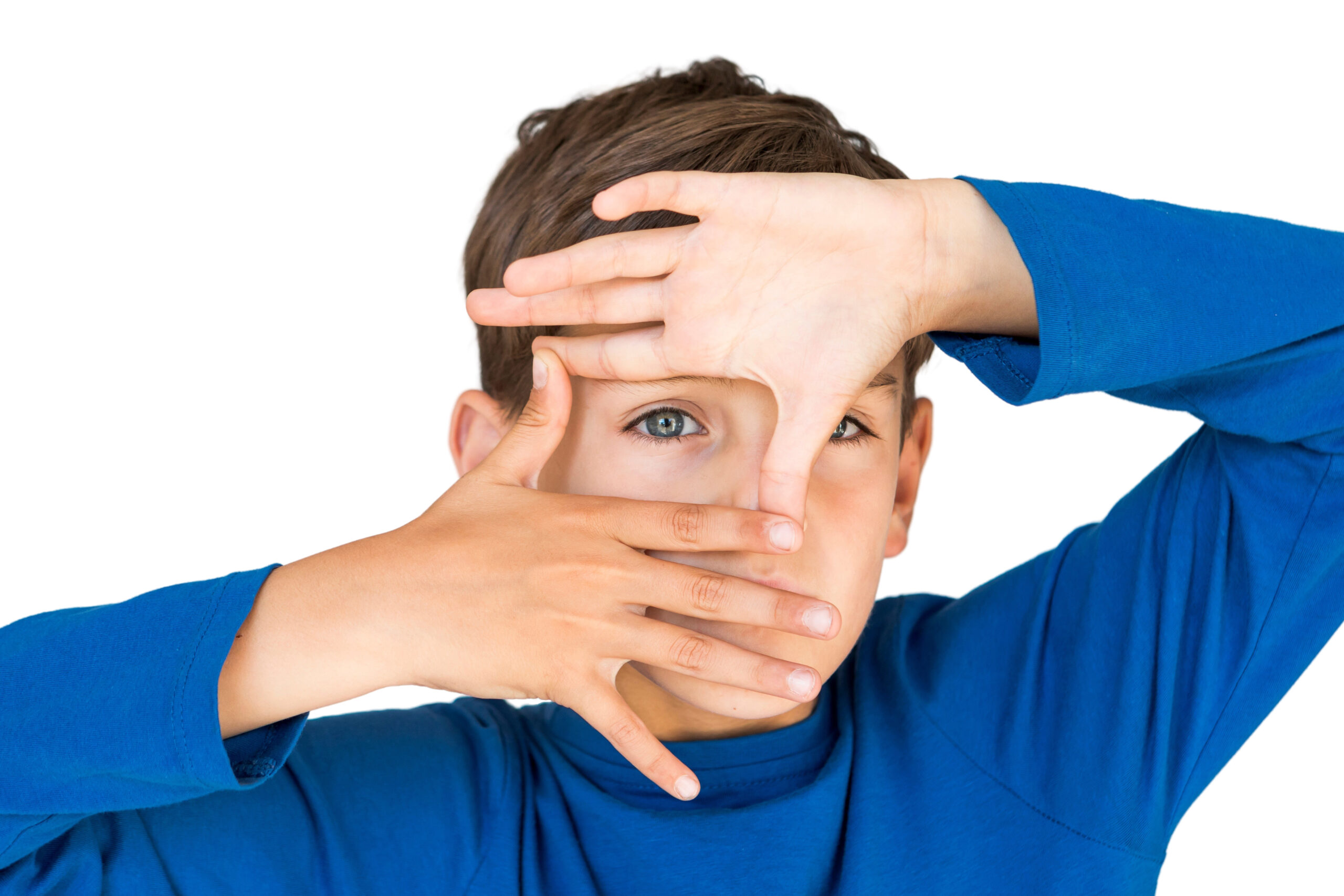 The shapes of the eyes will reflect the individual's future vision.
